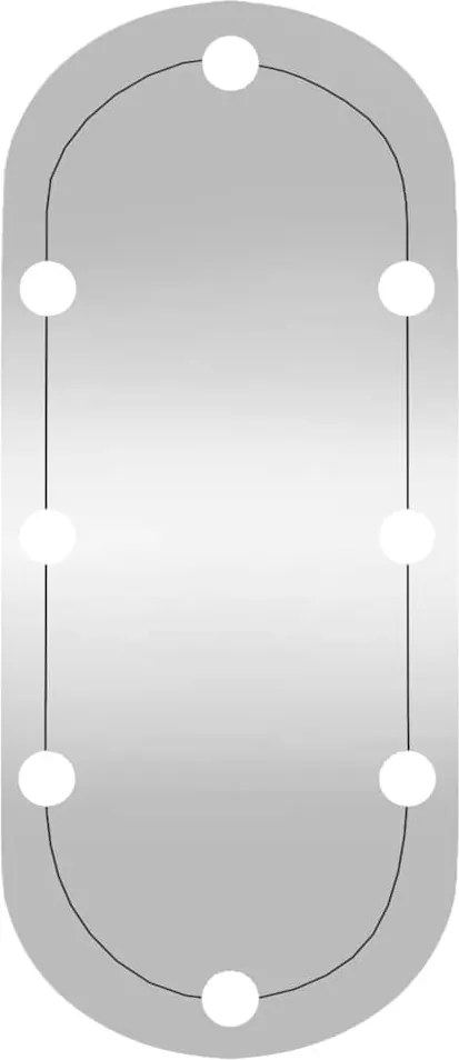 Nástěnné zrcadlo s LED osvětlením 35 x 80 cm sklo oválné 3189162