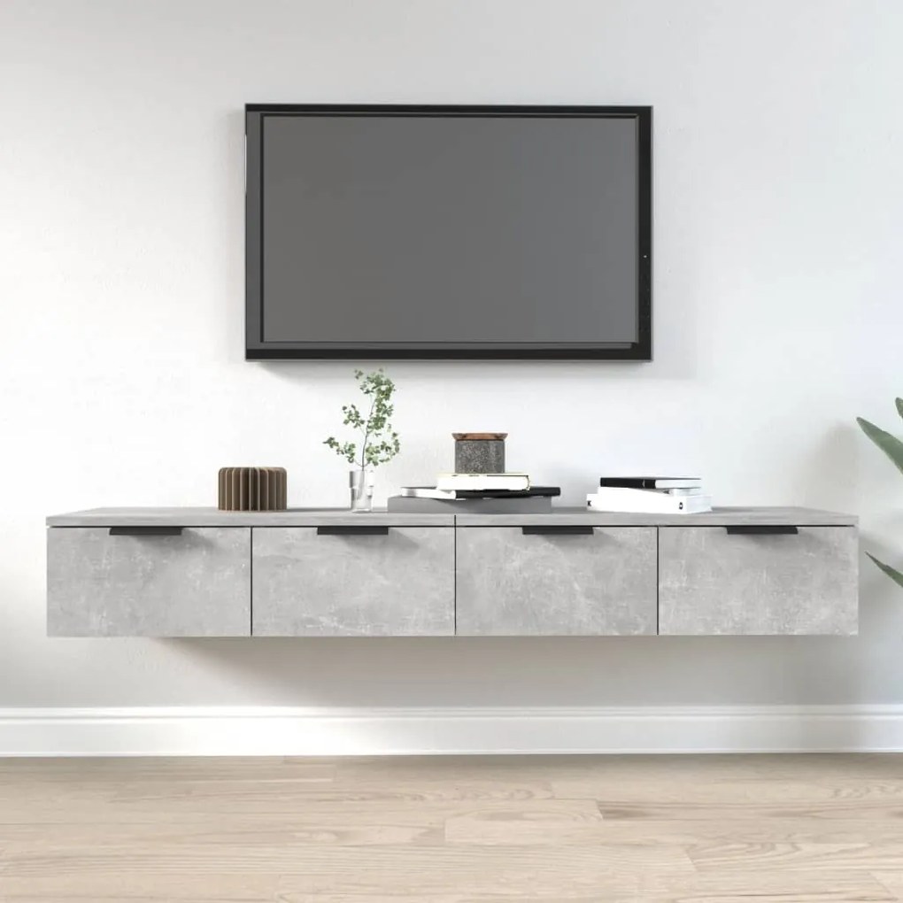 Nástěnné skříňky 2 ks betonově šedé 68x30x20cm kompozitní dřevo 3115895