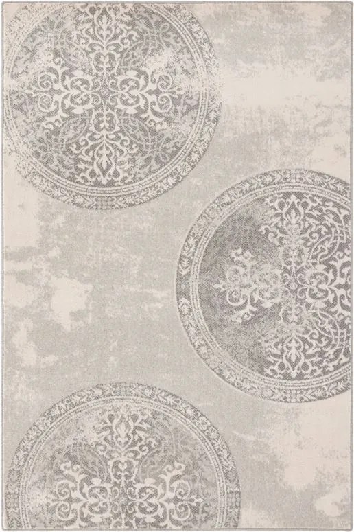 Kusový koberec vlněný Agnella Isfahan M Asyria Popiel šedý Rozměr: 240x340 cm