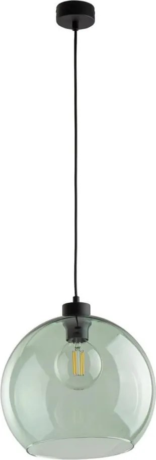 Lustr na lanku CUBUS 1xE27/15W/230V černá/kouřová zelená