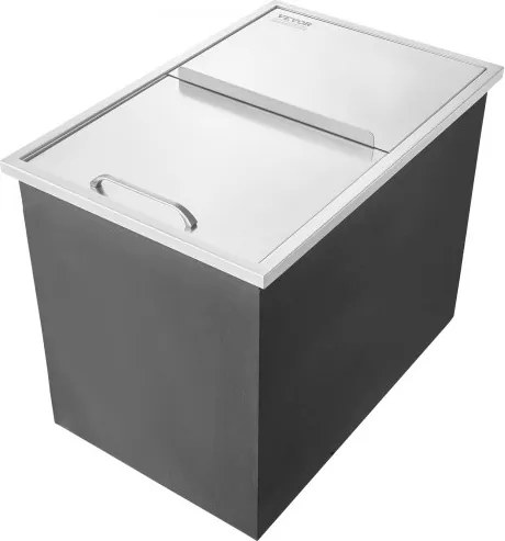 68,6 × 45,7 × 53,3 cm vkládací ledová truhla Chladič ledu Nádoba na led Nerezová
