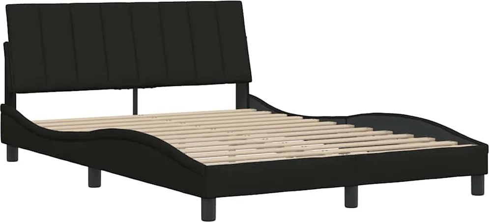 Rám postele bez matrace Hanko černý 140 x 190 cm textil 3310386