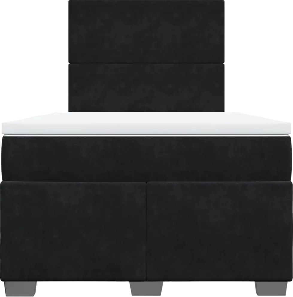 Box spring postel s matrací černá 120 x 190 cm samet 3290854