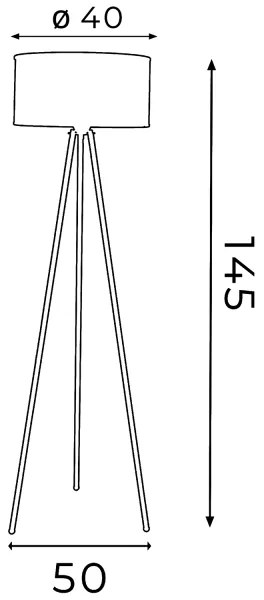 Stojací lampa FELIX 1xE27/60W/230V černá
