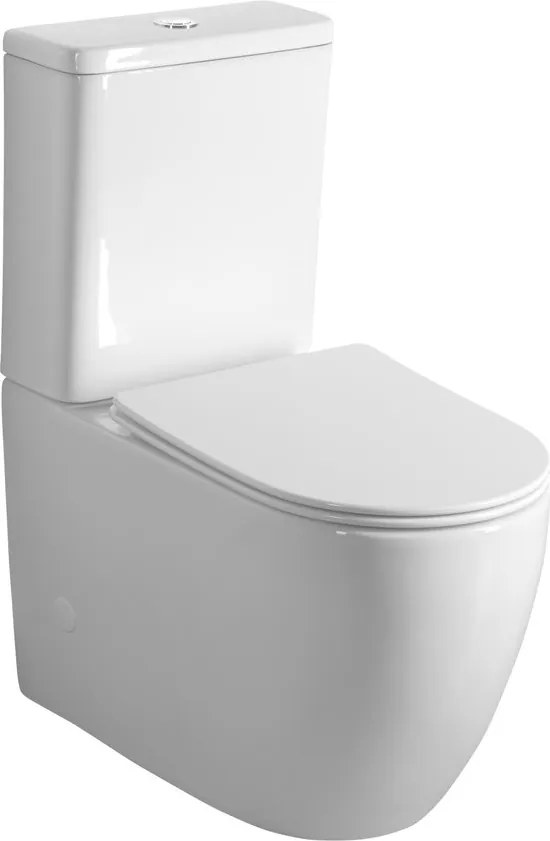 Sapho Sapho, INFINITY RIMLESS WC kombi mísa s nádržkou, spodní/zadní odpad, bílá, PC105WR