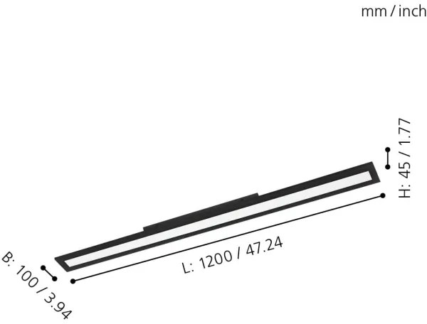 Eglo 31739 - LED Stmívatelné stropní svítidlo SALOBRENA-Z LED/33,5W/230V černá