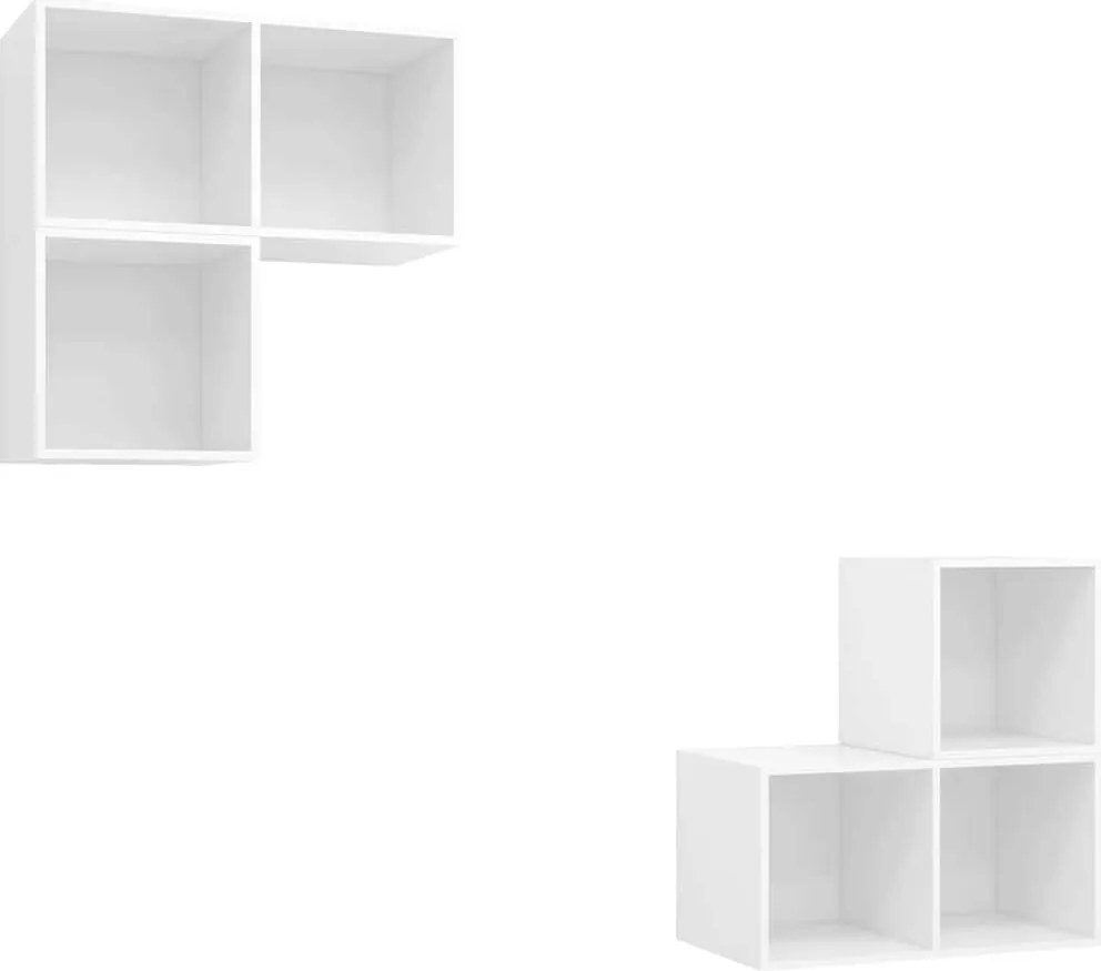 VidaXL TV skříňky 4 ks bílé dřevotříska 3079763
