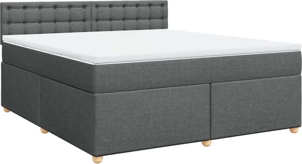 Box spring postel s matrací tmavě šedá 180x200 cm textil 3286774