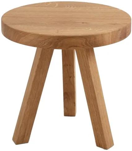 Odkládací stolek z dubového masivu Custom Form Treben, ø 40 cm