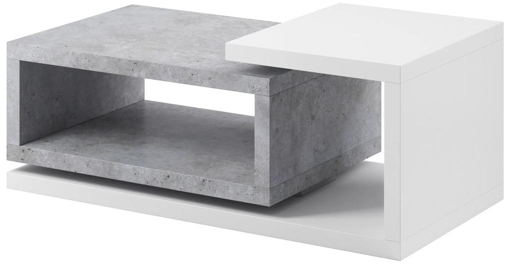 Konferenční stolek Bilsby Typ 97 (beton colorado + bilá). 1030345