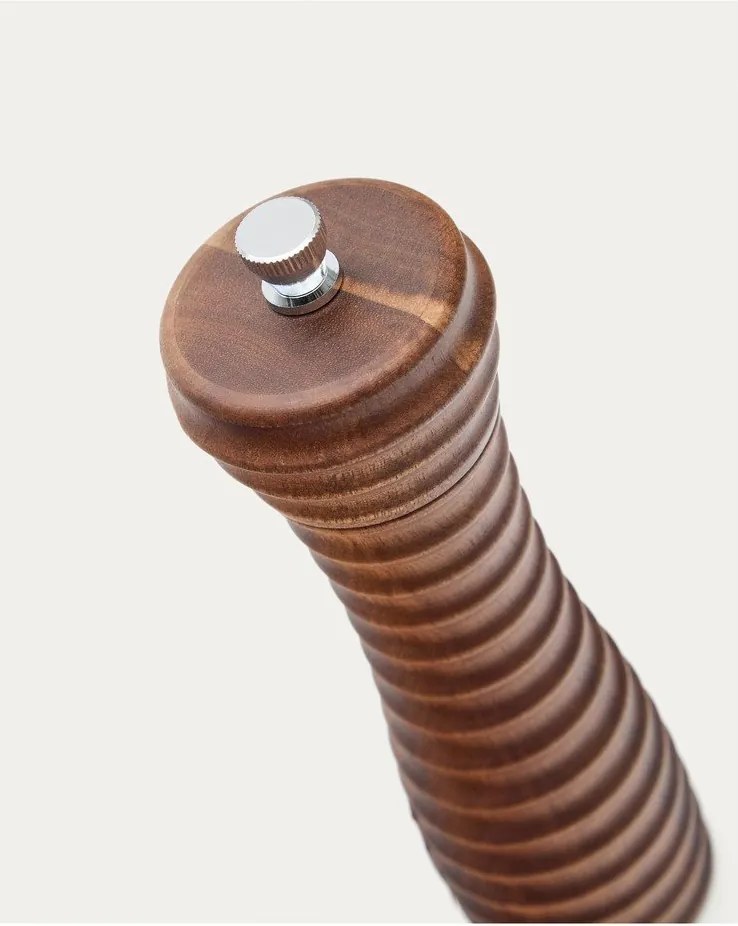 Dřevěný mlýnek na pepř a sůl v přírodní barvě Rommu – Kave Home