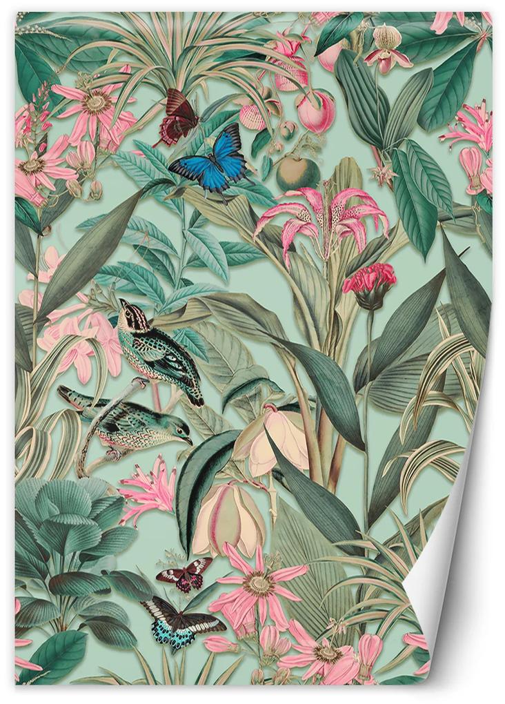 Gario Fototapeta Růžové květy na pozadí zelených listů - Andrea Haase Materiál: Vliesová, Rozměry: 100 x 140 cm