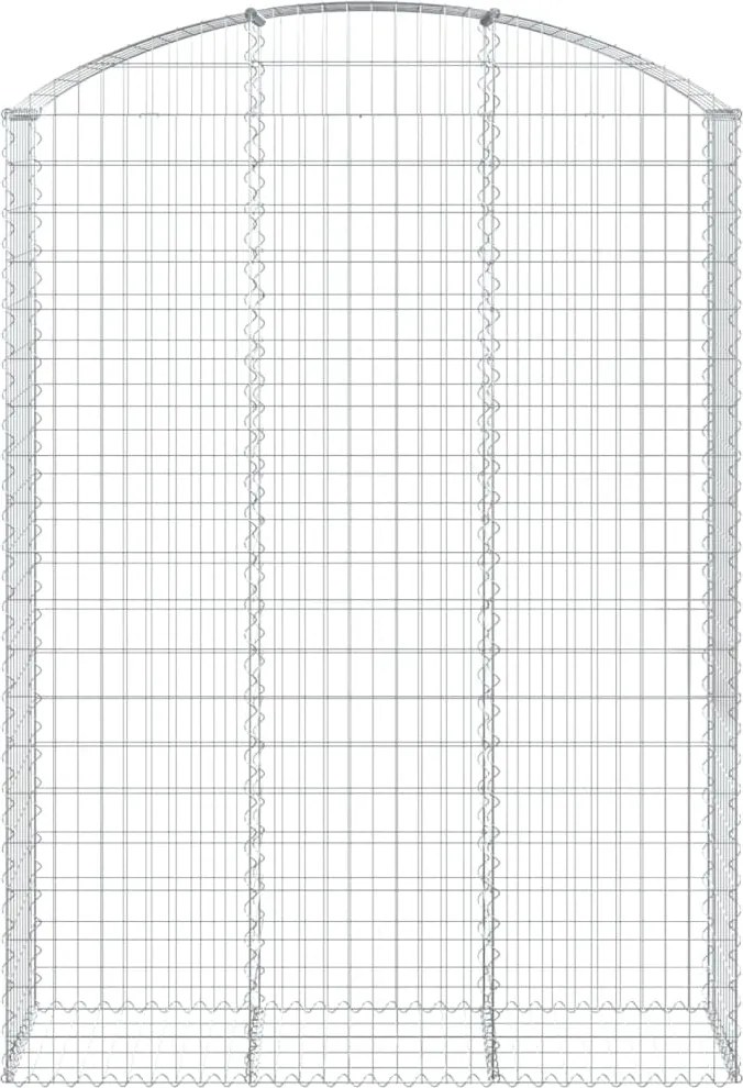Klenutý gabionový koš 150 x 50 x 200/220 cm pozinkované železo 153460