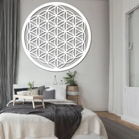 Dřevěná dekorace Květ života - posvátná geometrie a mandala na zeď | SENTOP PR0168-akcia20