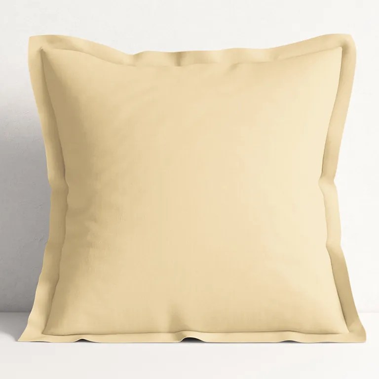 Goldea bavlněný povlak na polštář s ozdobným lemem - béžový 30 x 50 cm