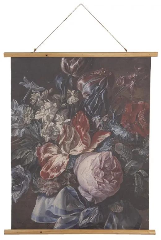Nástěnný plakát s malbou zátiší květin- 80*2*100 cm – 80x2x100 cm