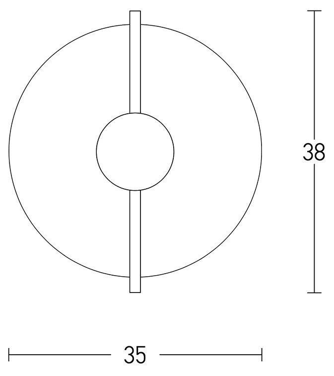 Zambelis 1910 nástěnné LED svítidlo černo/bílé, 13W, 3000K, 38cm