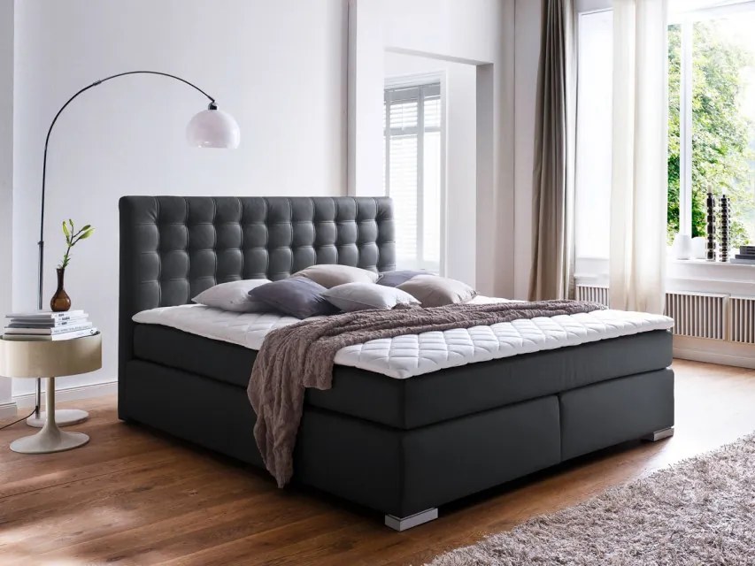 Postel boxspring černá Izabella PLUS 160x200