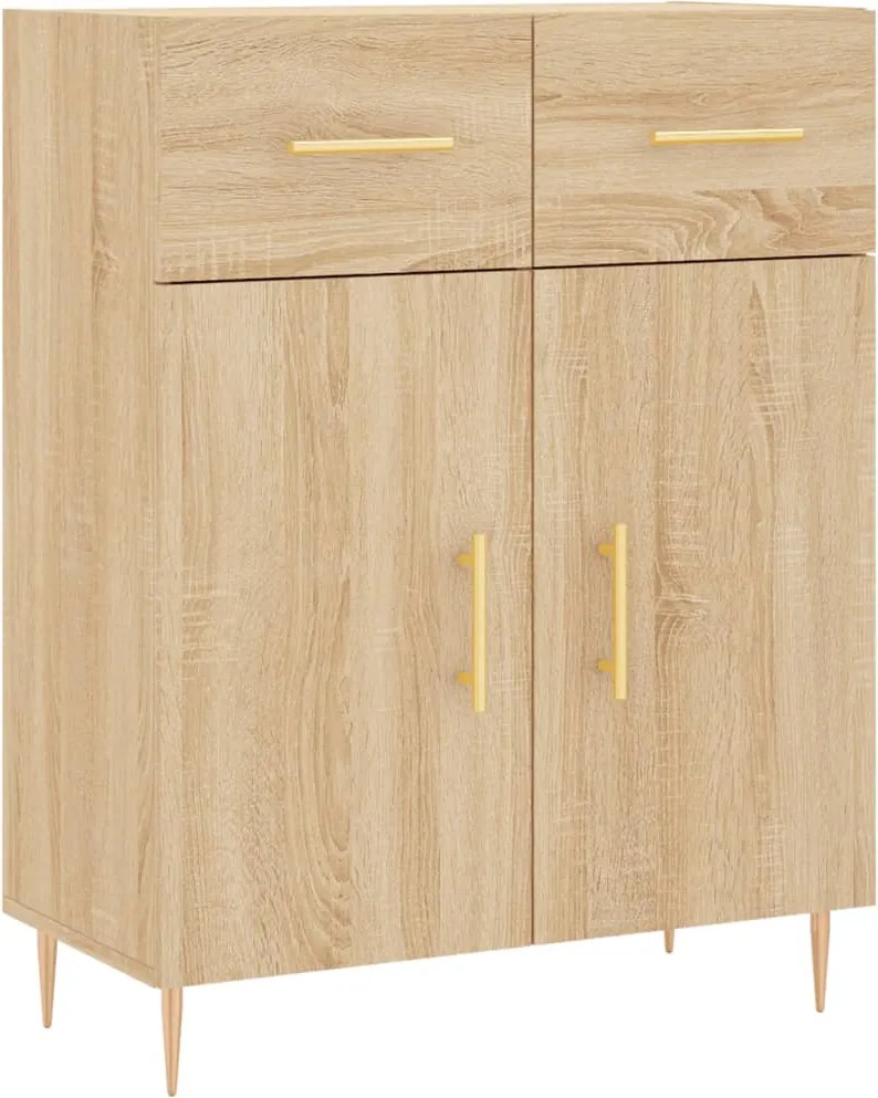 Skříň highboard dub sonoma 69,5 x 34 x 180 cm kompozitní dřevo 3200508