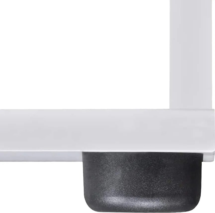 Schodovitá knihovna / police k vystavování 107 cm bílá 242552