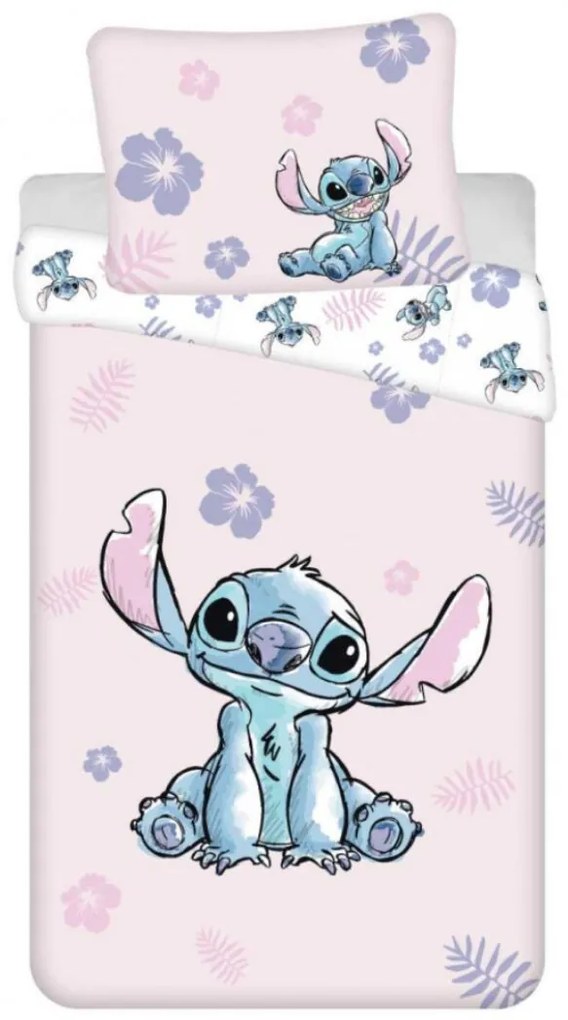 Povleceni Disney Lilo and Stitch  ružová 140x200cm + 90x70 cm Setino