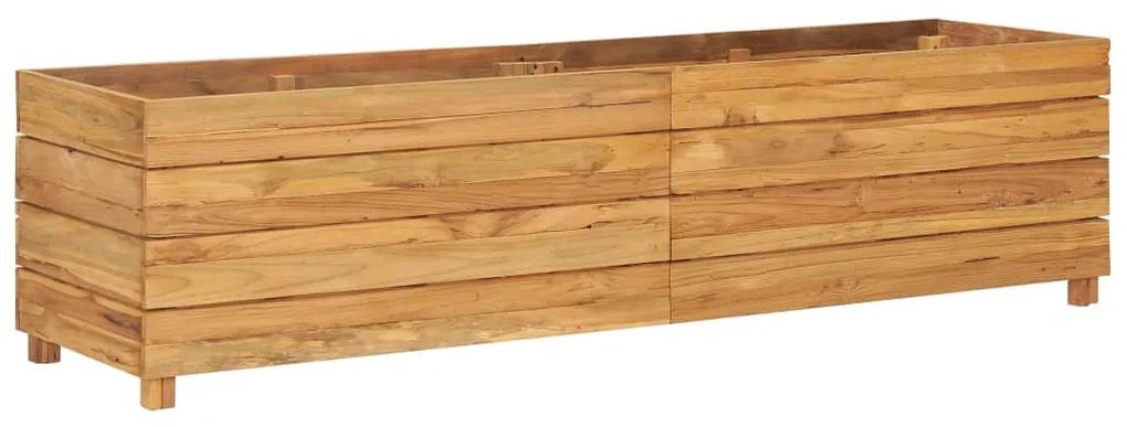Vyvýšený záhon 150x40x38 cm recyklované teakové dřevo a ocel,  47423