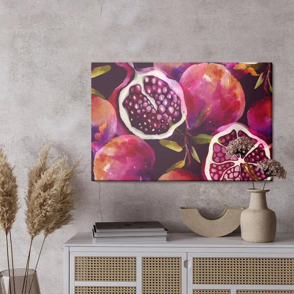 Obraz Ovoce Z Granátového Jablka Nedostatek Nedostatek Přírodní plátno 40x30