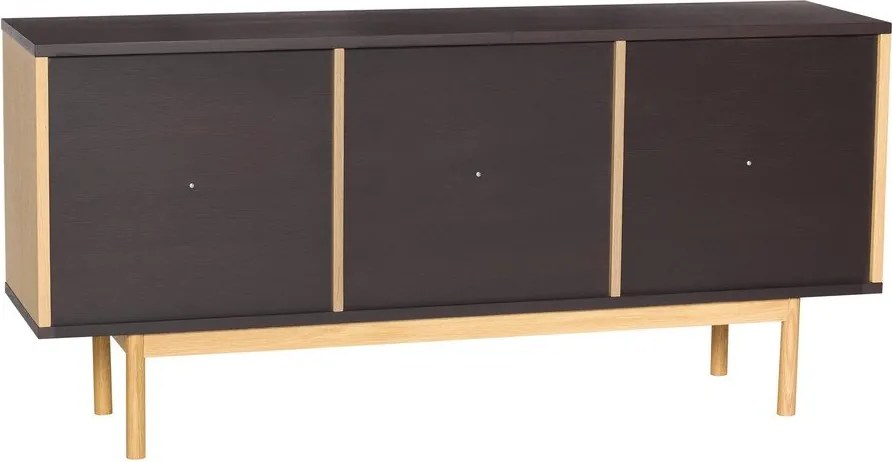 Hnědá komoda v dekoru dubu 140x65x35 cm Dual – Hübsch