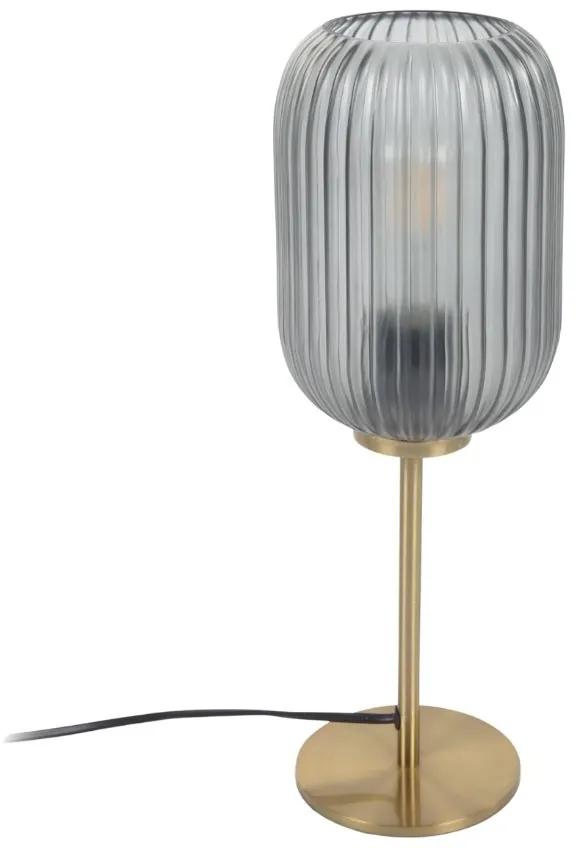 OnaDnes -20% Kouřově šedá skleněná stolní lampa Kave Home Hestia