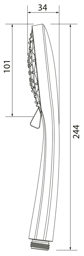 Sapho Sapho, Ruční masážní sprcha, 4 režimy, silikon trysky, průměr 101mm, ABS/chrom, 1204-02