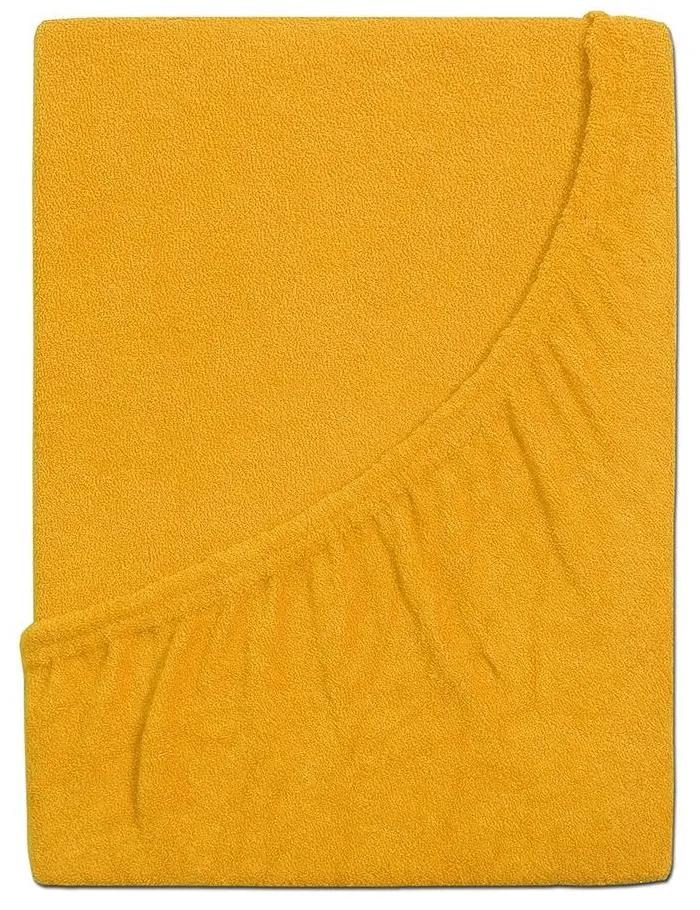B.E.S. - Petrovice, s.r.o. Prostěradlo Froté PERFECT - Sytá žlutá 120 x 200