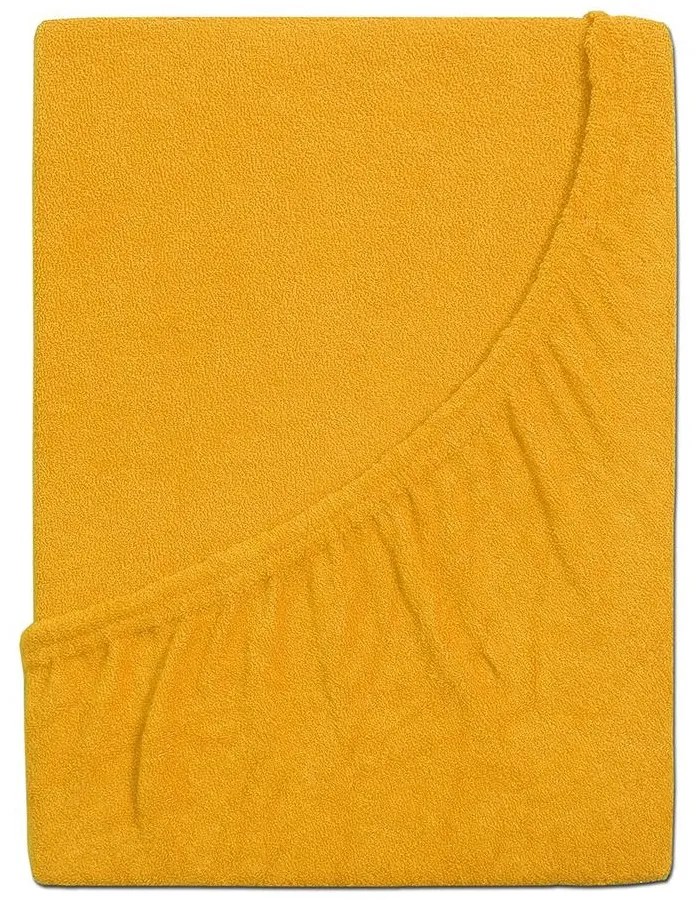 B.E.S. - Petrovice, s.r.o. Prostěradlo Froté PERFECT - Sytá žlutá 140 - 160 x 200