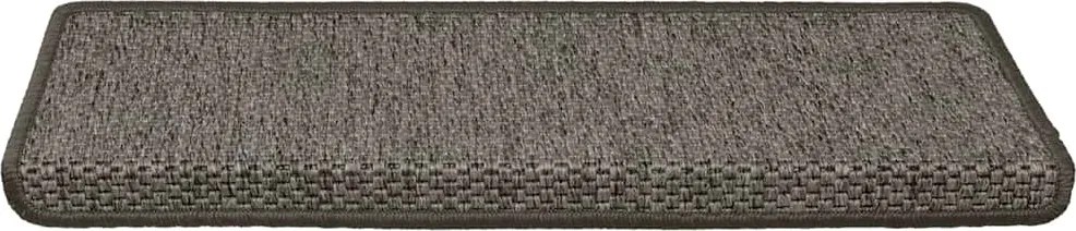 Samolepící nášlapy na schody sisal 15ks 65x21x4cm šedé a béžové 326884