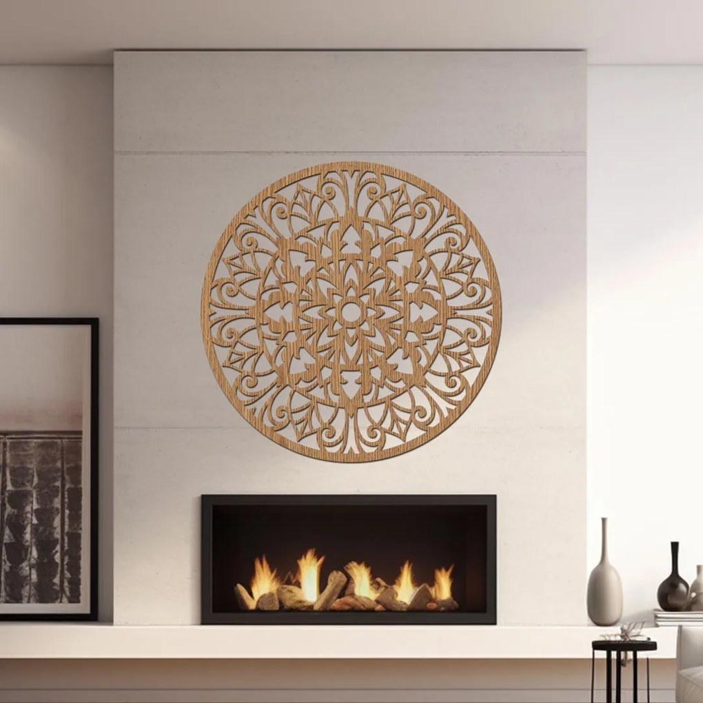 dřevo života Dřevěná mandala NADĚJE Zvolte barvu dekoru: Dub zlatý, Zvolte rozměr Ø (cm): 95