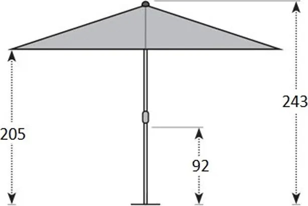 Doppler Gastro Magic Junior Alu Wood 2 x 2 m - slunečník - Zboží s drobnou vadou (S248)