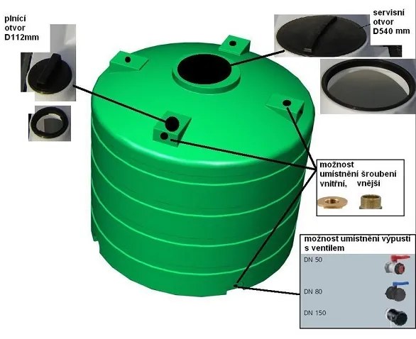 Nadzemní nádrž na vodu a kapaliny DC 9000 L