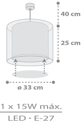 Dalber 41762E - Dětský lustr KAWAII FRIENDS 1xE27/15W/230V šedá