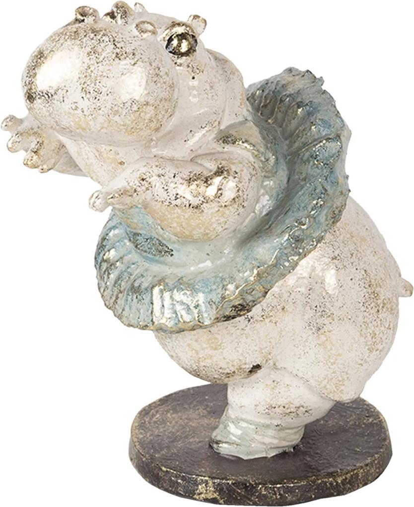 Dekorativní soška tančící hrošice - 14*11*18 cm