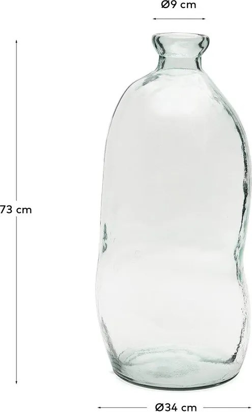 Vysoká váza z recyklovaného skla (výška 75 cm) Brenna – Kave Home