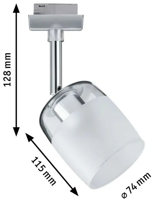 Paulmann 95338 Blossom, spot pro Urail system, 1xG9 max. 10W, chrom/satinované sklo