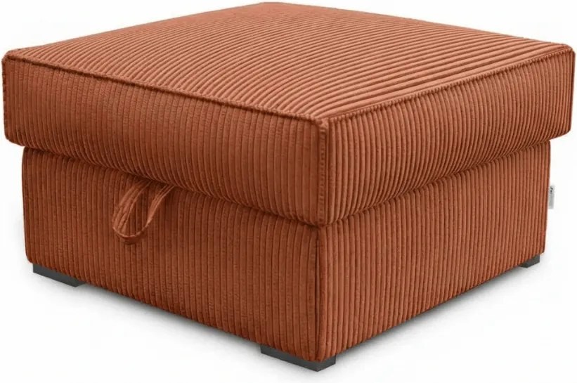 Taburet SMART COSARO XL s úložným prostorem 71x71 cm, terakotový