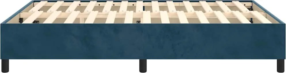 Rám postele s boxspringem tmavě modrý 140x190 cm samet 3121118