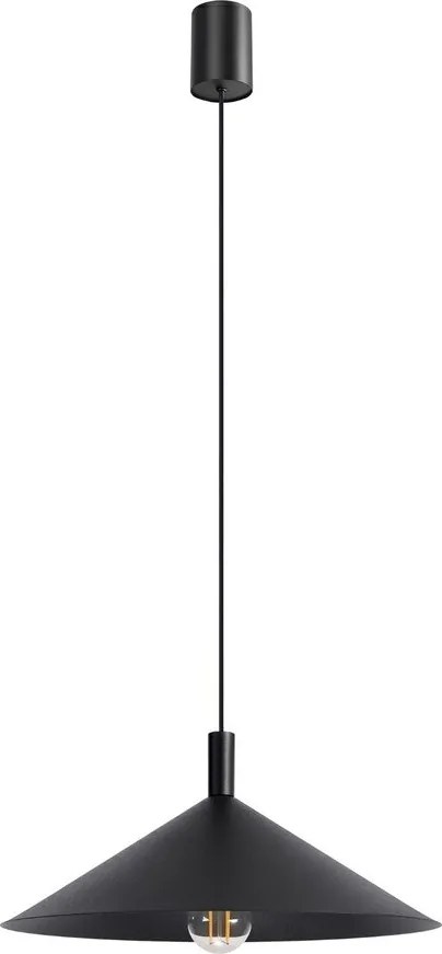 Černé ocelové závěsné svítidlo ø 40 cm Zylo – Sollux