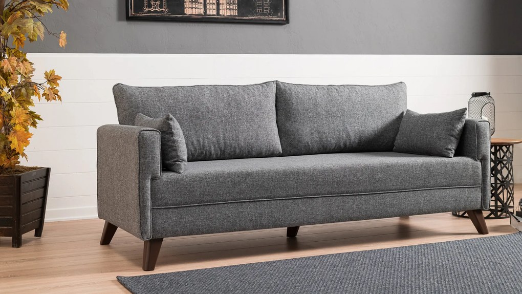 Hanah Home Rozkládací pohovka BELLA šedá 208 cm 825BLC1501