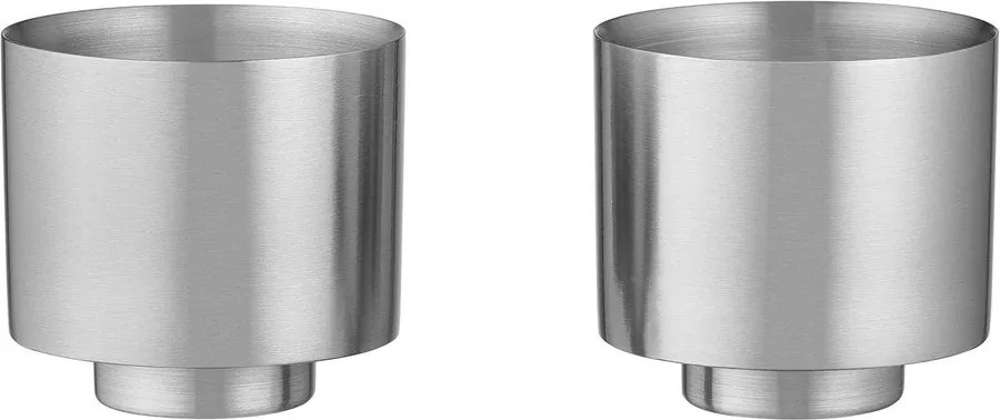 Dvoustěnné šálky v sadě 2 ks z nerezové oceli ve stříbrné barvě Makoto Steel – Blomus