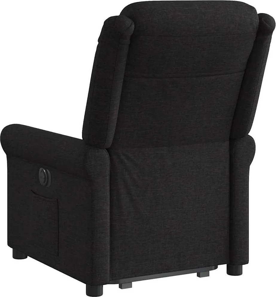 Zvedací polohovací křeslo černé textil 3303316