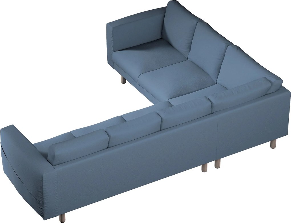Potah na pohovku IKEA Norsborg rohová 5-místná barva modrá látka pletený vzor