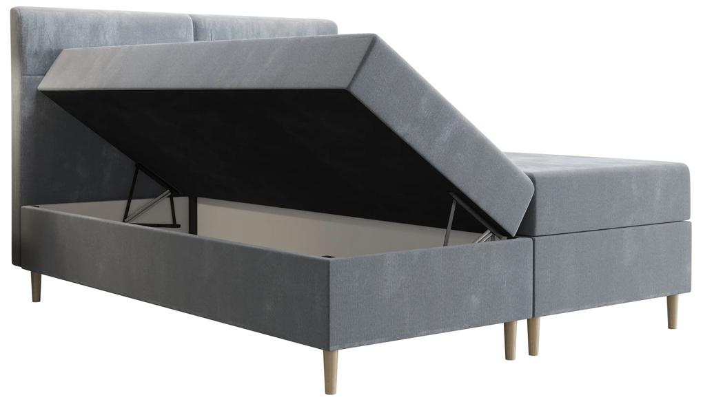 Manželská postel Boxspring 180 cm Saruta (bordó) (s matrací a úložným prostorem). 1056357