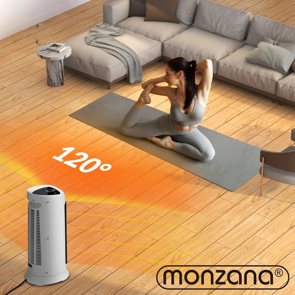 Monzana Ventilátorové keramické topidlo 2000 W, bílé 109520