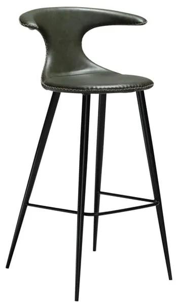 Zelená barová židle s koženkovým sedákem DAN-FORM Denmark Flair